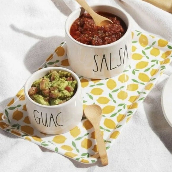 Rae Dunn | Kitchen | Rae Dunn Ceramic Guac And Salsa Bowl Set With ...